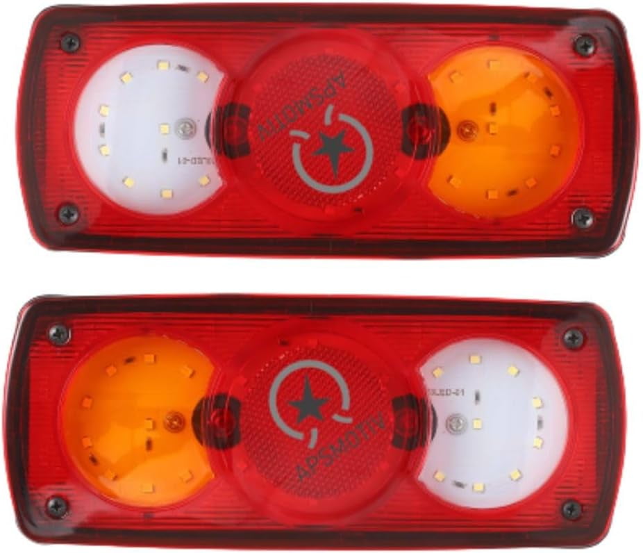 APSMOTIV Universal Tail Lights 12V 39 LED Real Tail Lights Waterproof ...