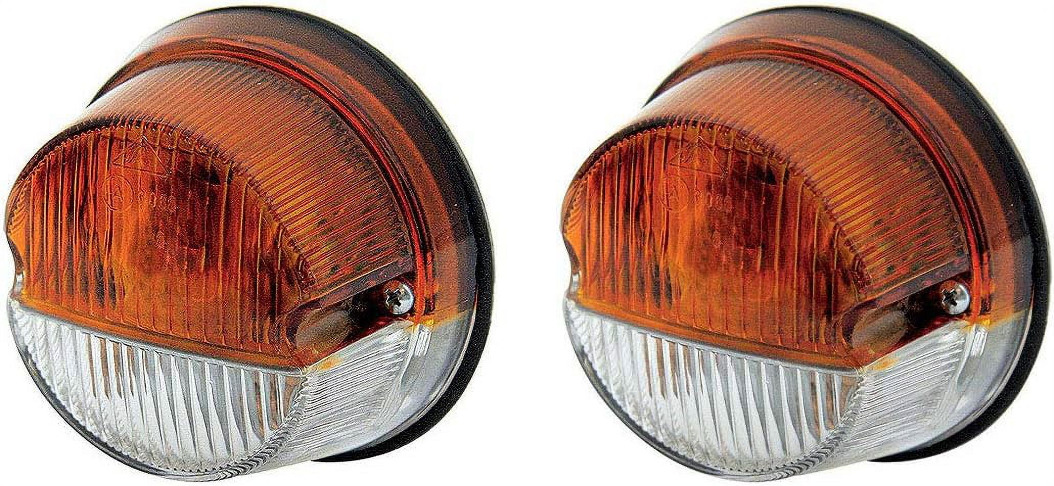 APSMOTIV turn signal assembly Lights Round Front Indicator Light Set ...