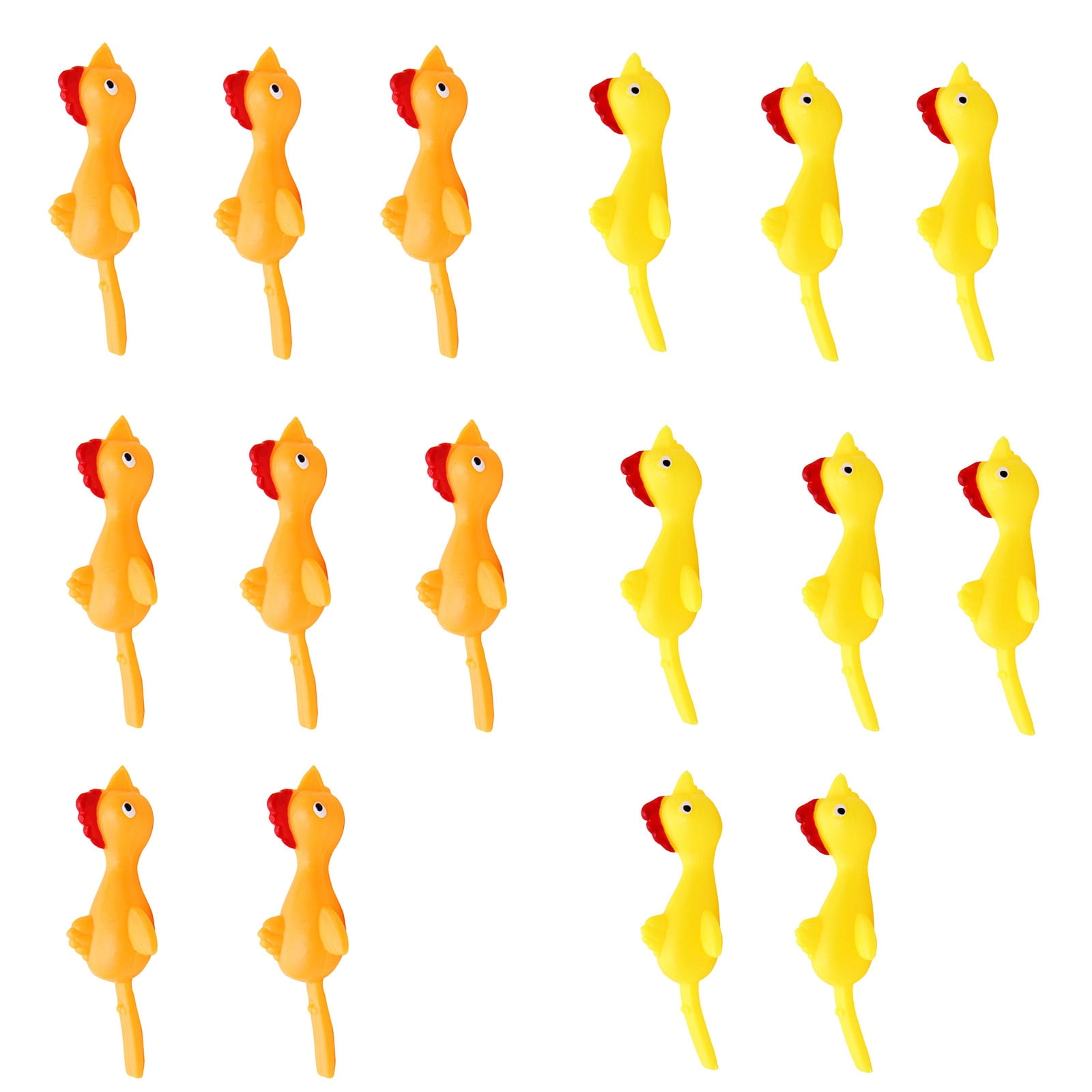 APSNB 16 PCS Creative Ejection Chicken Toy Light Rubber Finger Prank ...