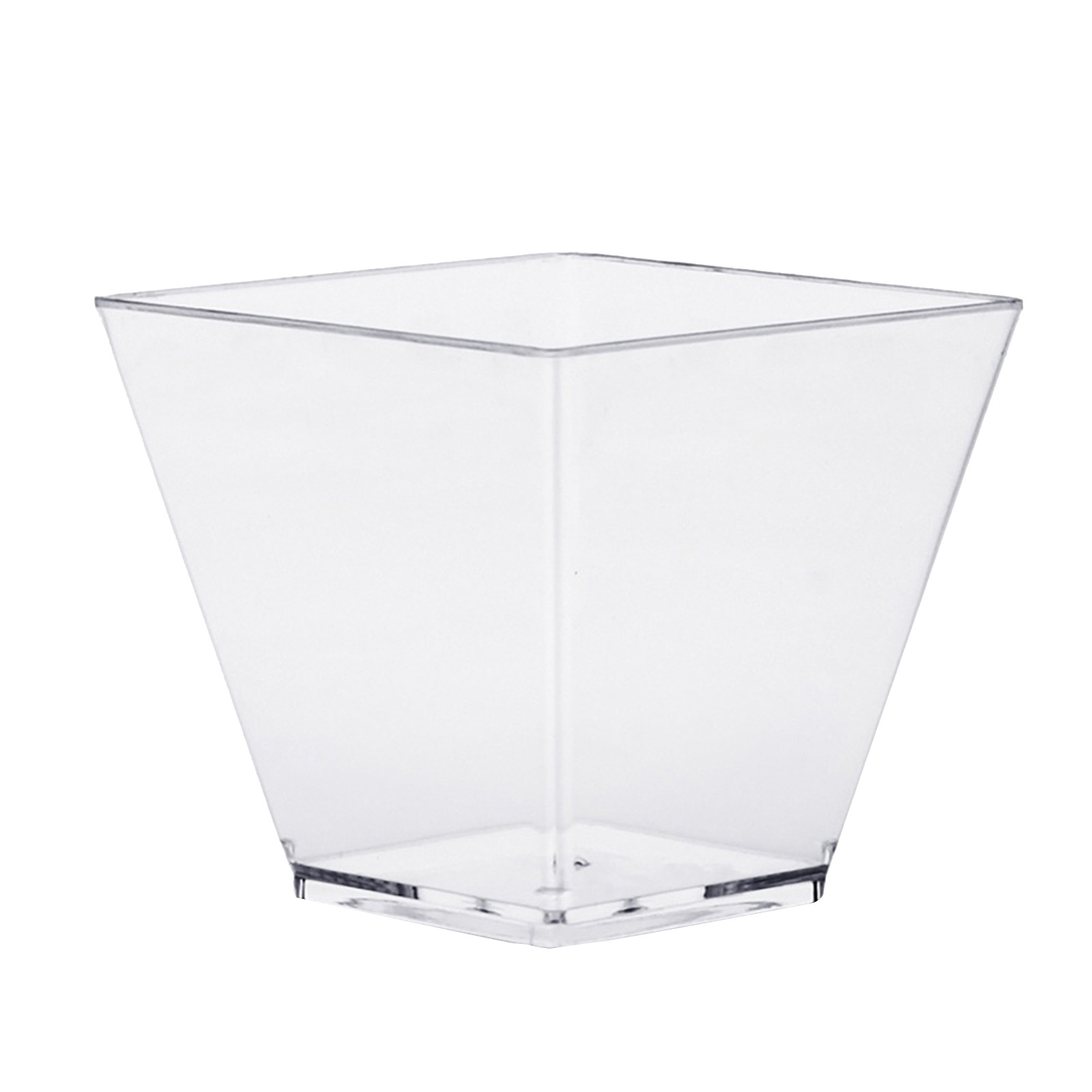 APSNB 50PC Disposable Plastic Cup Trapezoidal Food Container For Jelly ...