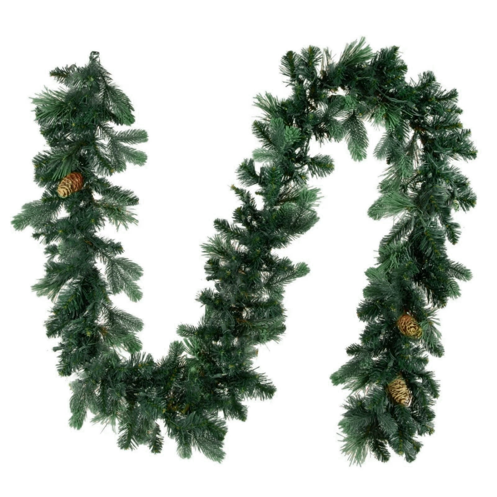 APSNB 9-Foot Artificial Christmas Garland with Pine Cones, Greenery for ...