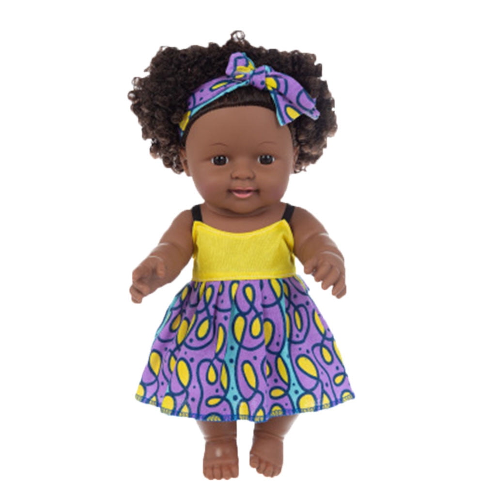 APSNB Adorable 12-Inch Baby Doll with Colorful Dress and Headband ...