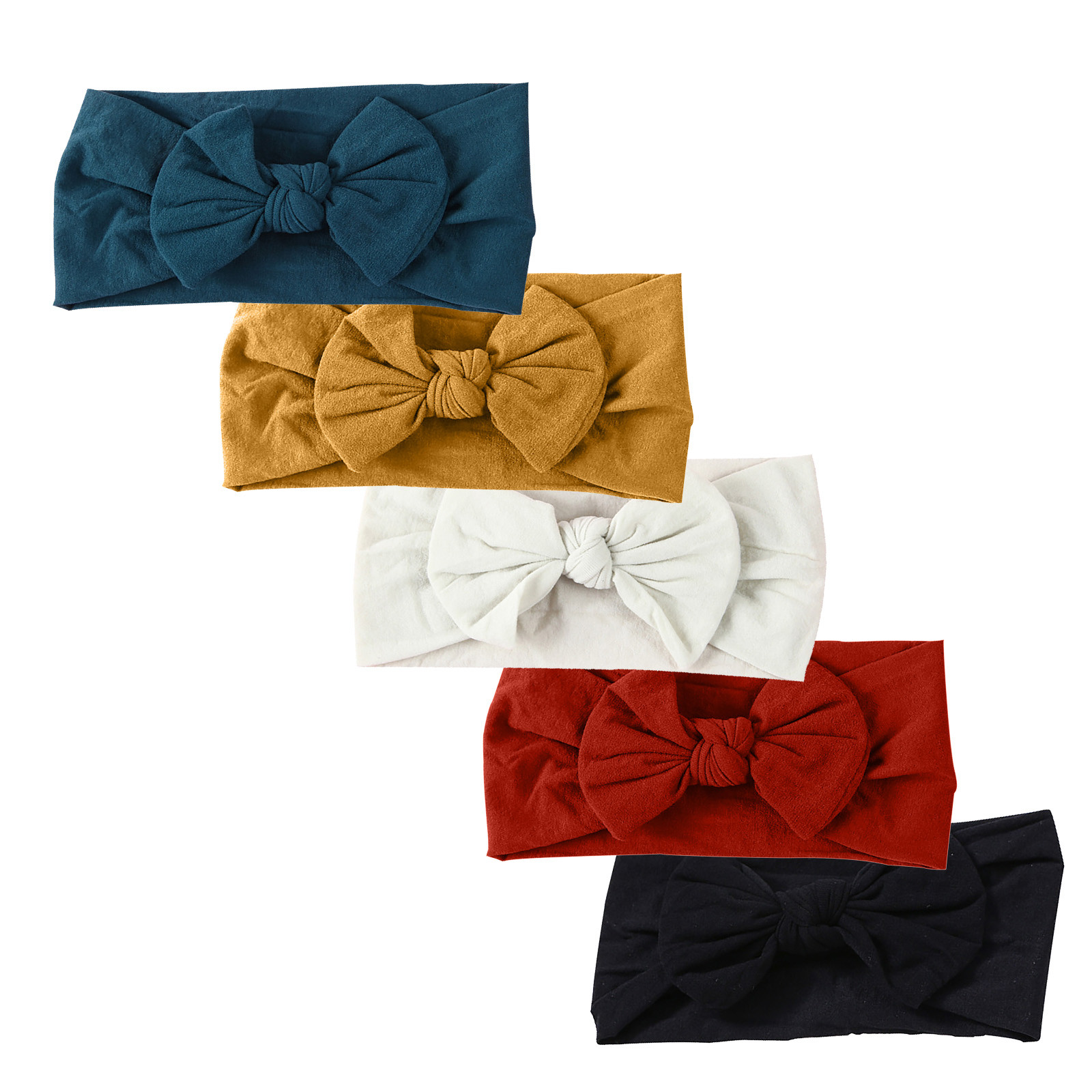 APSNB Baby Bows Headband Newborn Hairbands Stretchy Nylon Child Hair ...