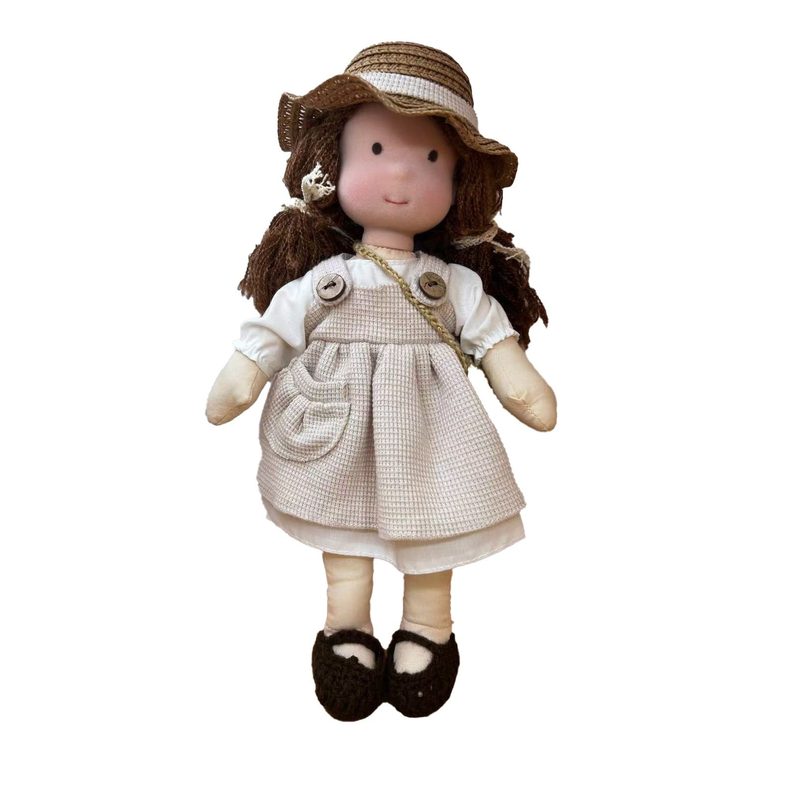 APSNB Charming Handmade Cloth Doll with Vintage Outfit, Soft Plush Rag ...
