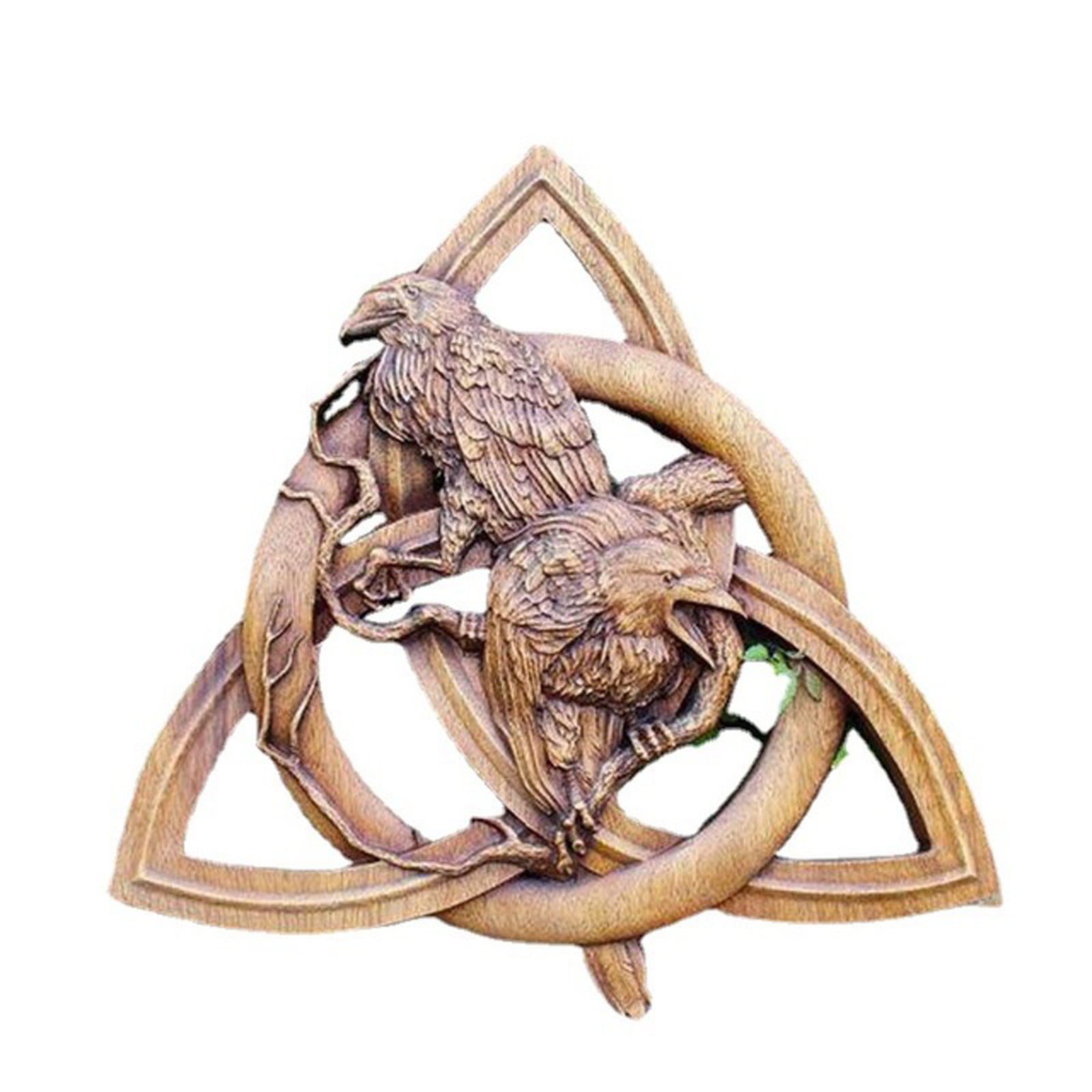 APSNB Crow On The Knot Resin Ornament Garden Outdoor Decoration Artwork ...