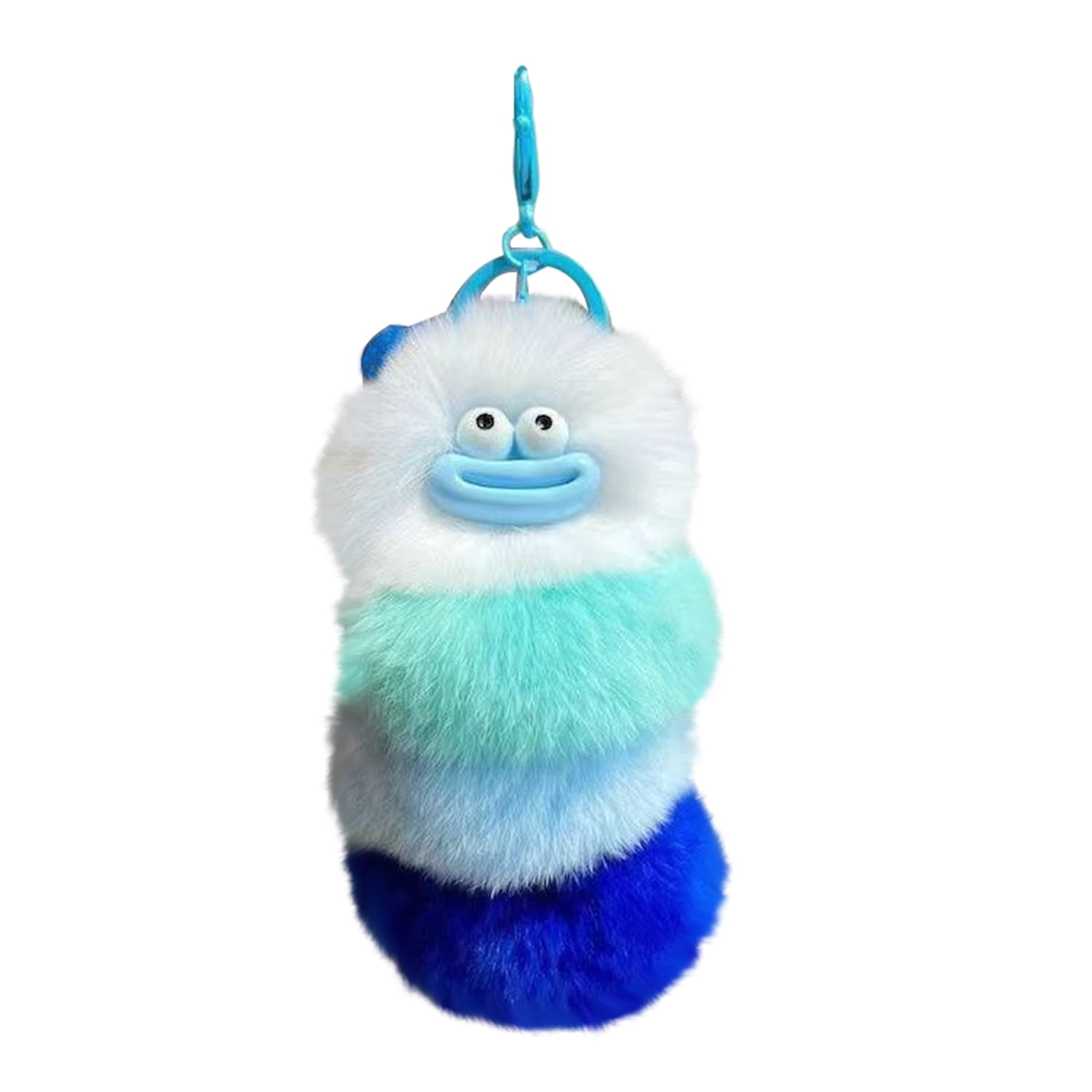 APSNB Cute Fluffy Plush Keychain with Cartoon Face Soft Faux Fur Bag ...