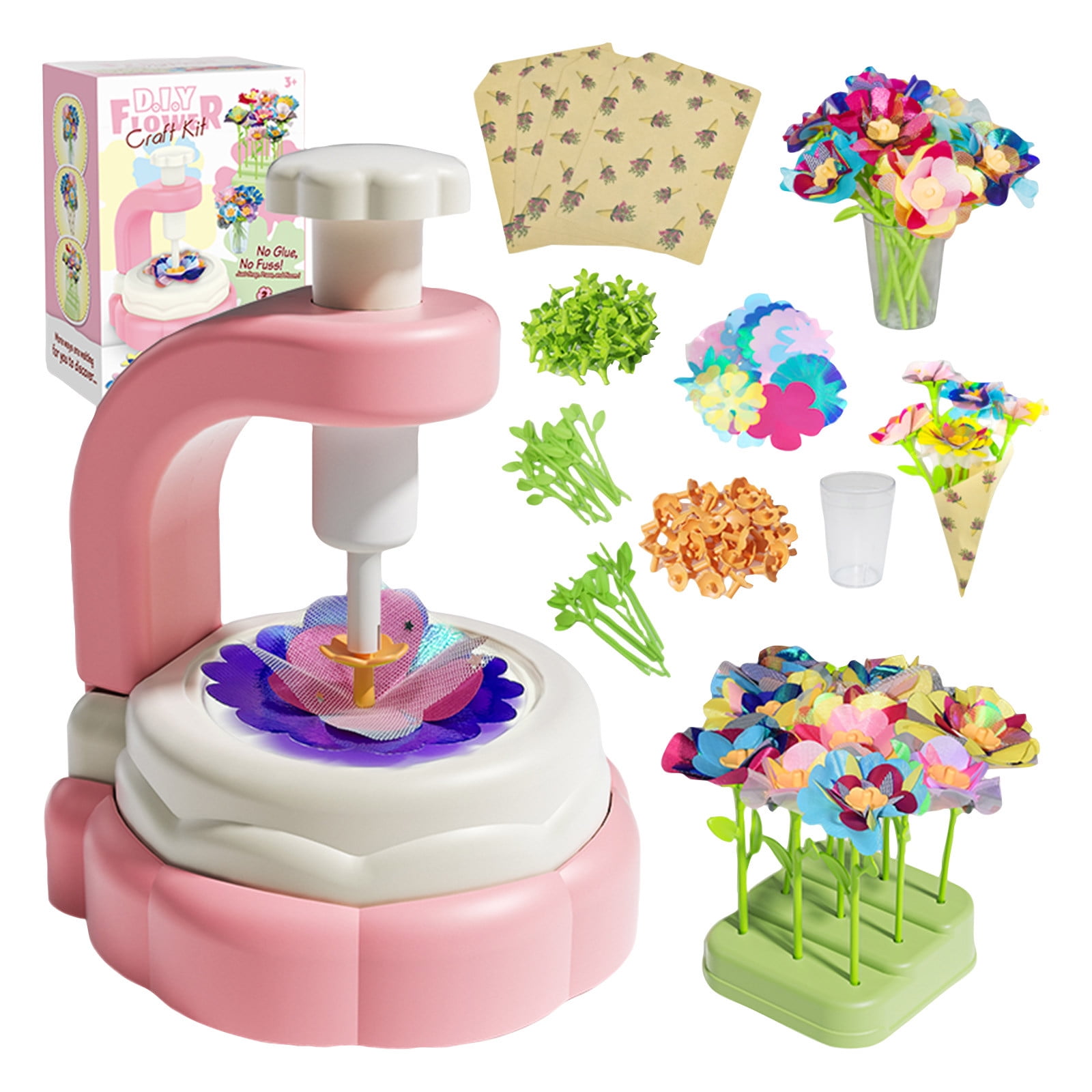 APSNB DIY Flower Bouquet Kit, Kids Craft Kit, Fabric Flower Maker, STEM ...