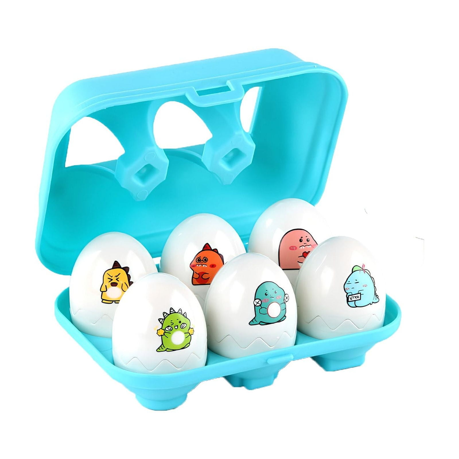 APSNB Educational Dinosaur Matching Eggs Toy Set for Toddlers, 6 Pack ...