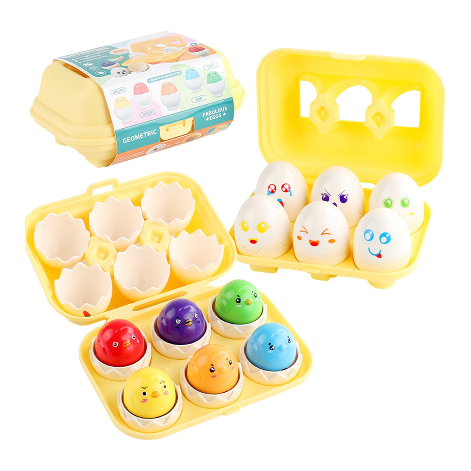 APSNB Interactive Color Matching Egg Toy Set for Toddlers, Educational ...