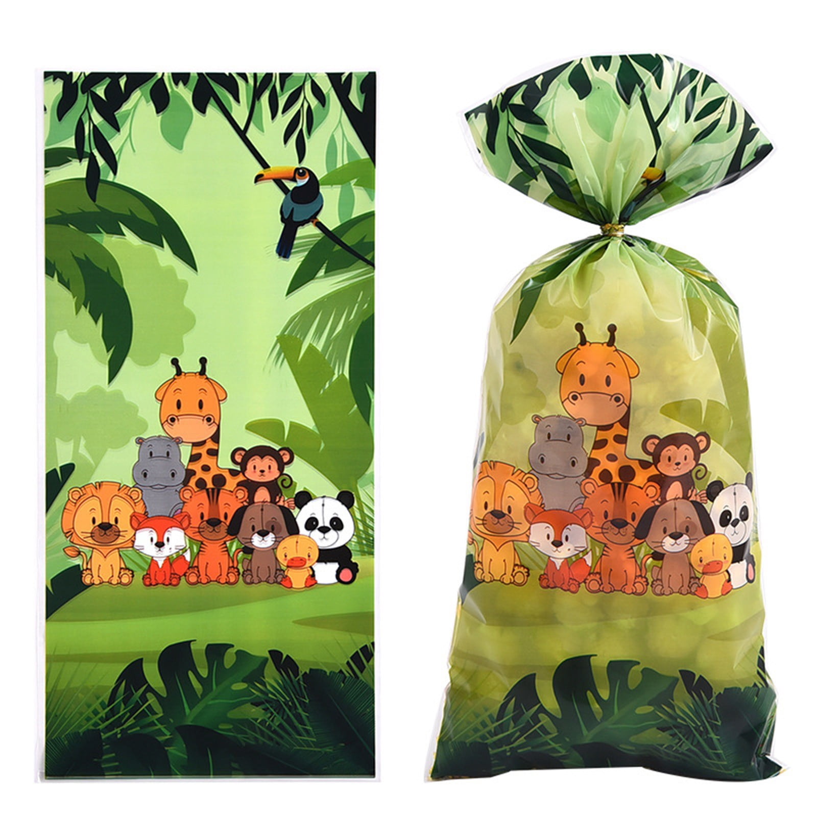 APSNB Large Jungle Animal Gift Bags for Kids' Party Favors, Eco ...
