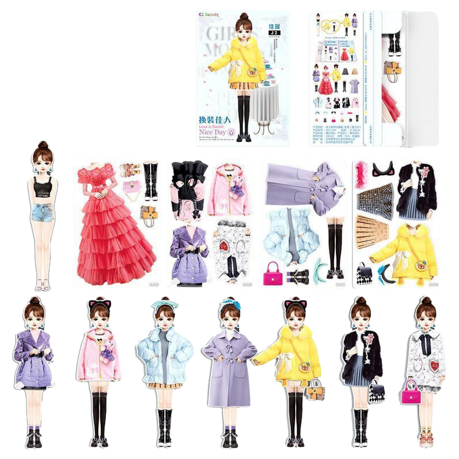 APSNB Magnetic Dress Up Baby, Magnetic Princess Dress Up Paper Doll ...