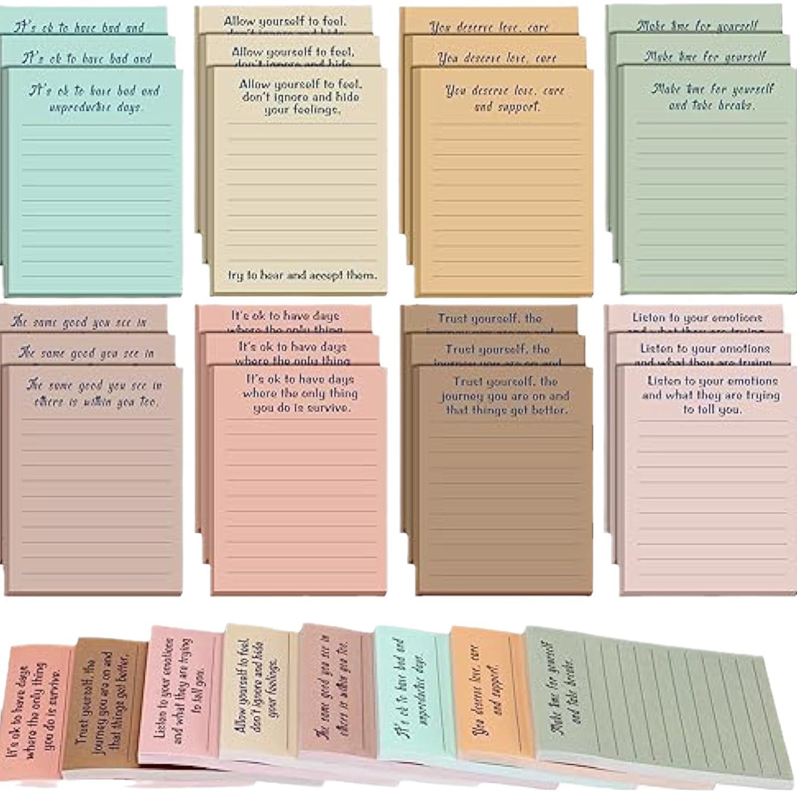 APSNB Mental Health Sticky Notes Positive Psychology Affirmations ...