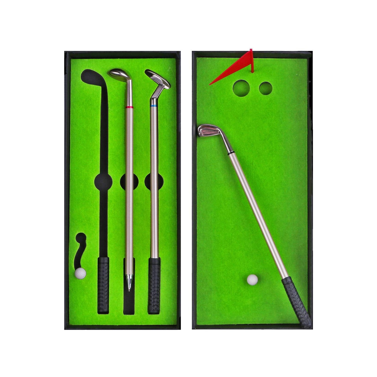 APSNB Mini Desktop Golf Set with 3 Golf Clubs and Putting Green Perfect ...