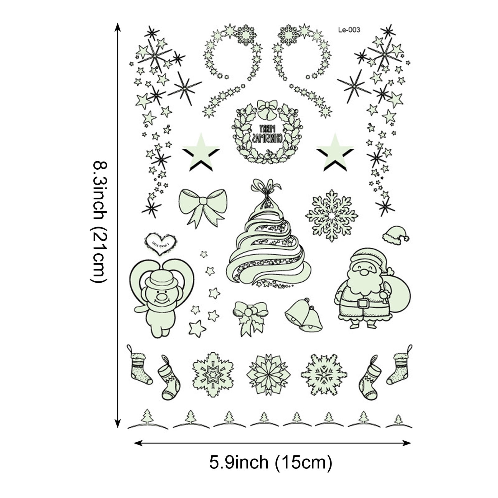 APSNB New Luminous Sticker Christmas Sticker waterproof environ ...
