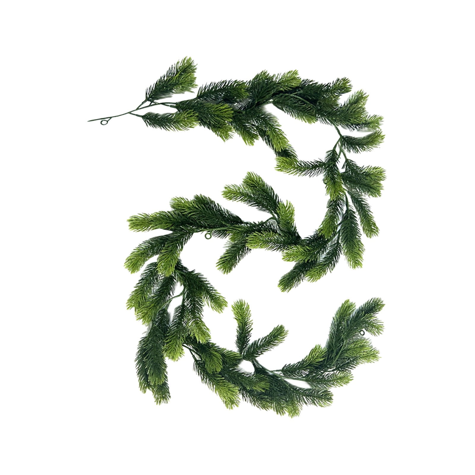 BRISEZZS 6ft Handmade Christmas Garland,Artificial Cedar Needles Green ...