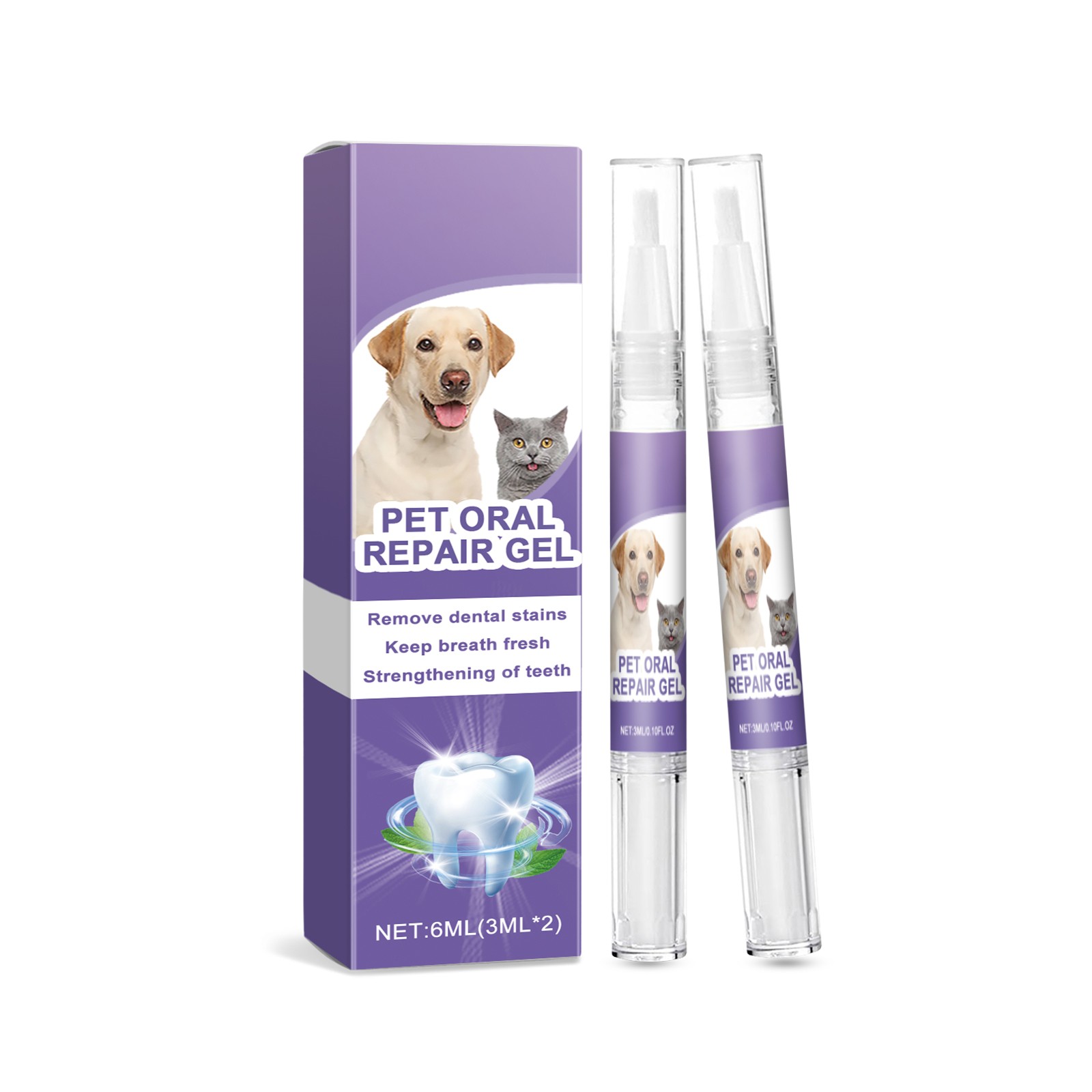 APSNB Pet Oral Repair Gel for Dogs and Cats Fresh Breath, Dental Stain ...