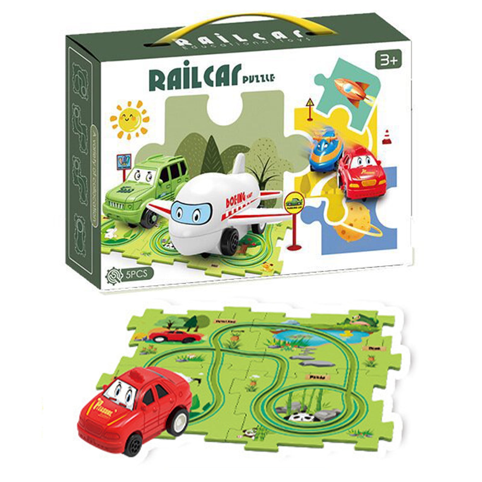 APSNB Puzzle Racer Kids Car Track Set, Puzzle Racer Car Track Set ...