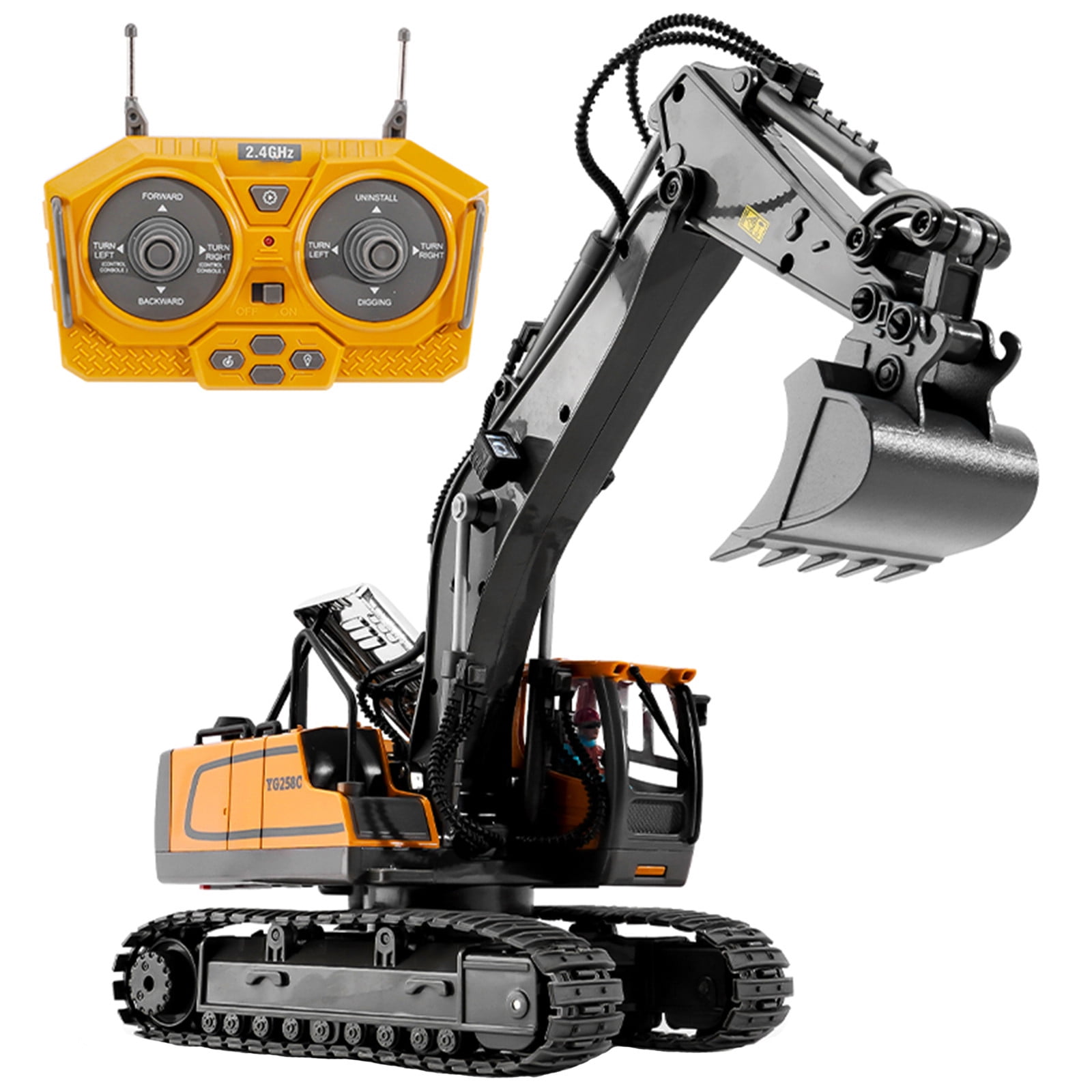 APSNB Remote Control Excavator Toy for Kids, 1:14 Scale RC Construction ...