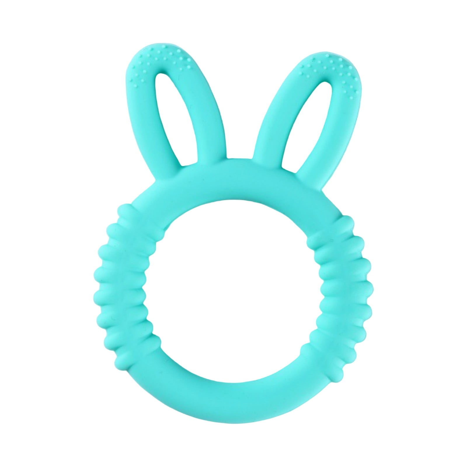 APSNB Silicone Baby Teething Ring Toy with Bunny Ears Design Safe, BPA ...