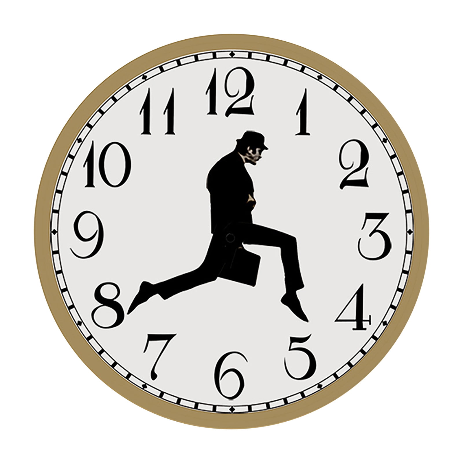 APSNB Silly Walk Wall Clock Creative Wall Clock Artwork Sweep Seconds ...