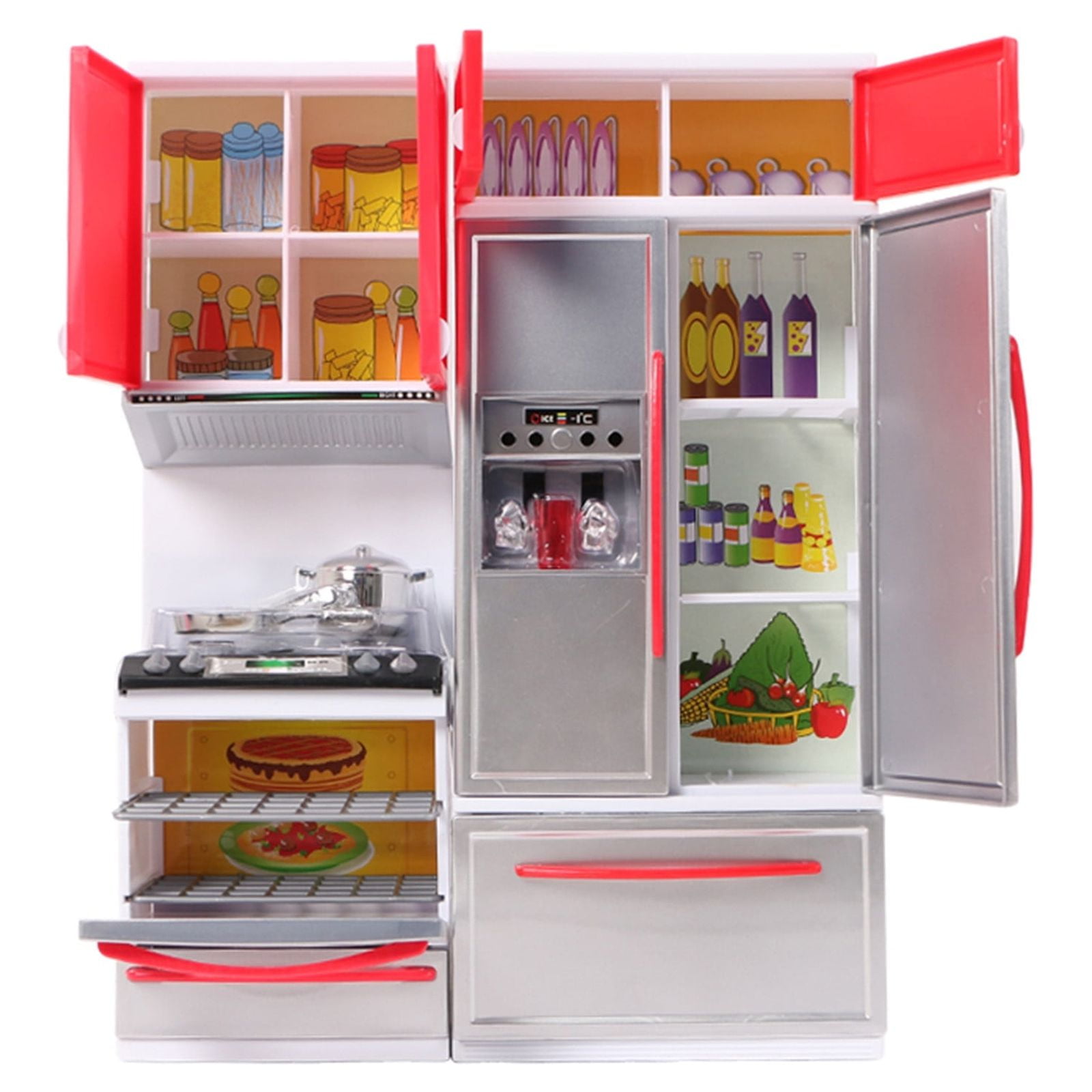 APSNB Simulation Kitchen Cabinets Set Children Pretend Play Cooking ...