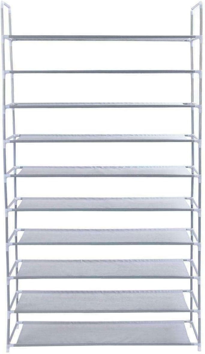 APSU 10 Tier 50 Pair Shoe Tower Rack Large Storage Space clothesrack ...