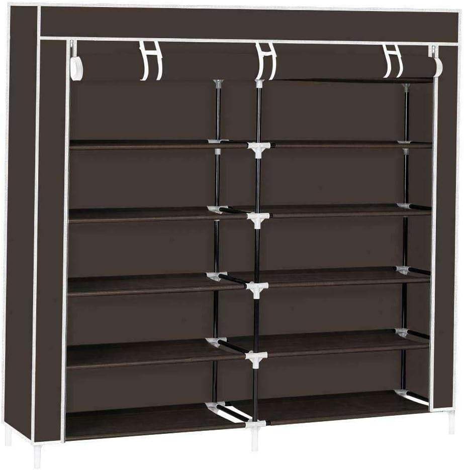 APSU 6 Tier Shoe Rack Double Row Strong Space Saving Storage ...