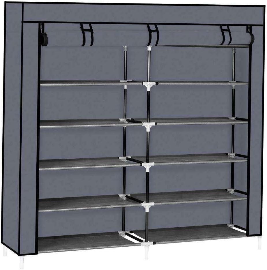 APSU 7 Tier Shoe Rack with Cover Padro Shoe rack Shoe storage Shoe rack ...