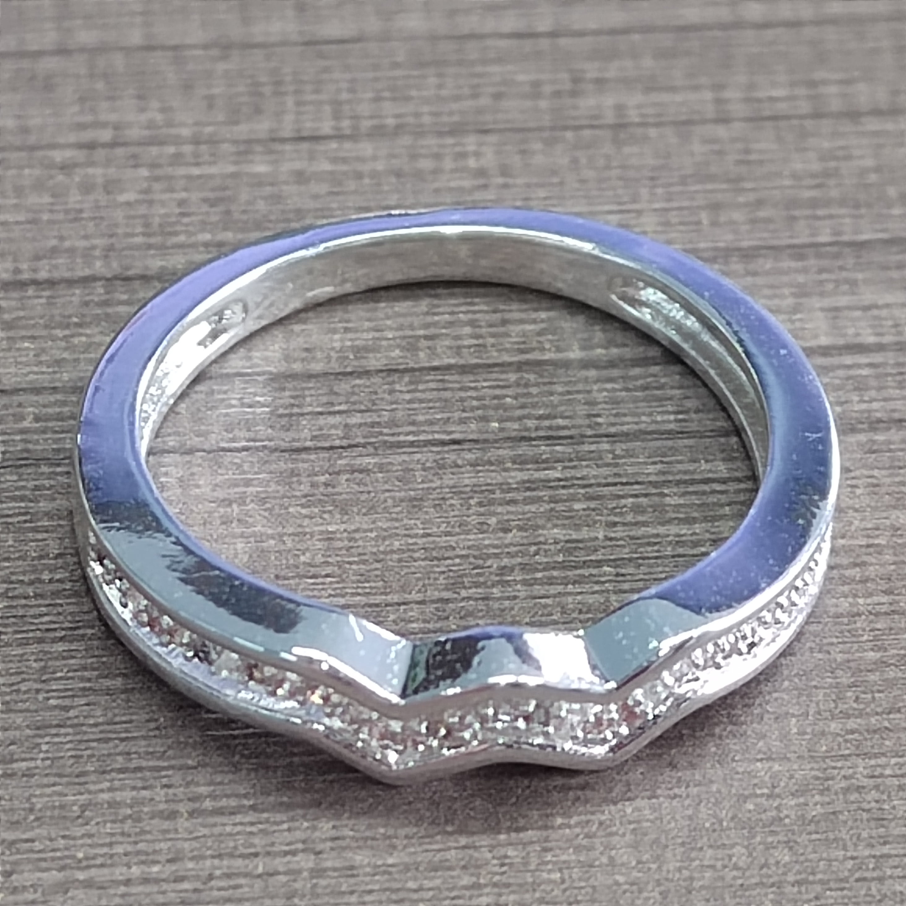 APSVO 18K White Gold Plated 0.1 Carat Rings for Women Stackable Non ...