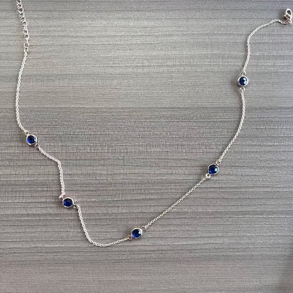 APSVO 925 Sterling Silver Plated Choker Necklaces for Women CZ November ...