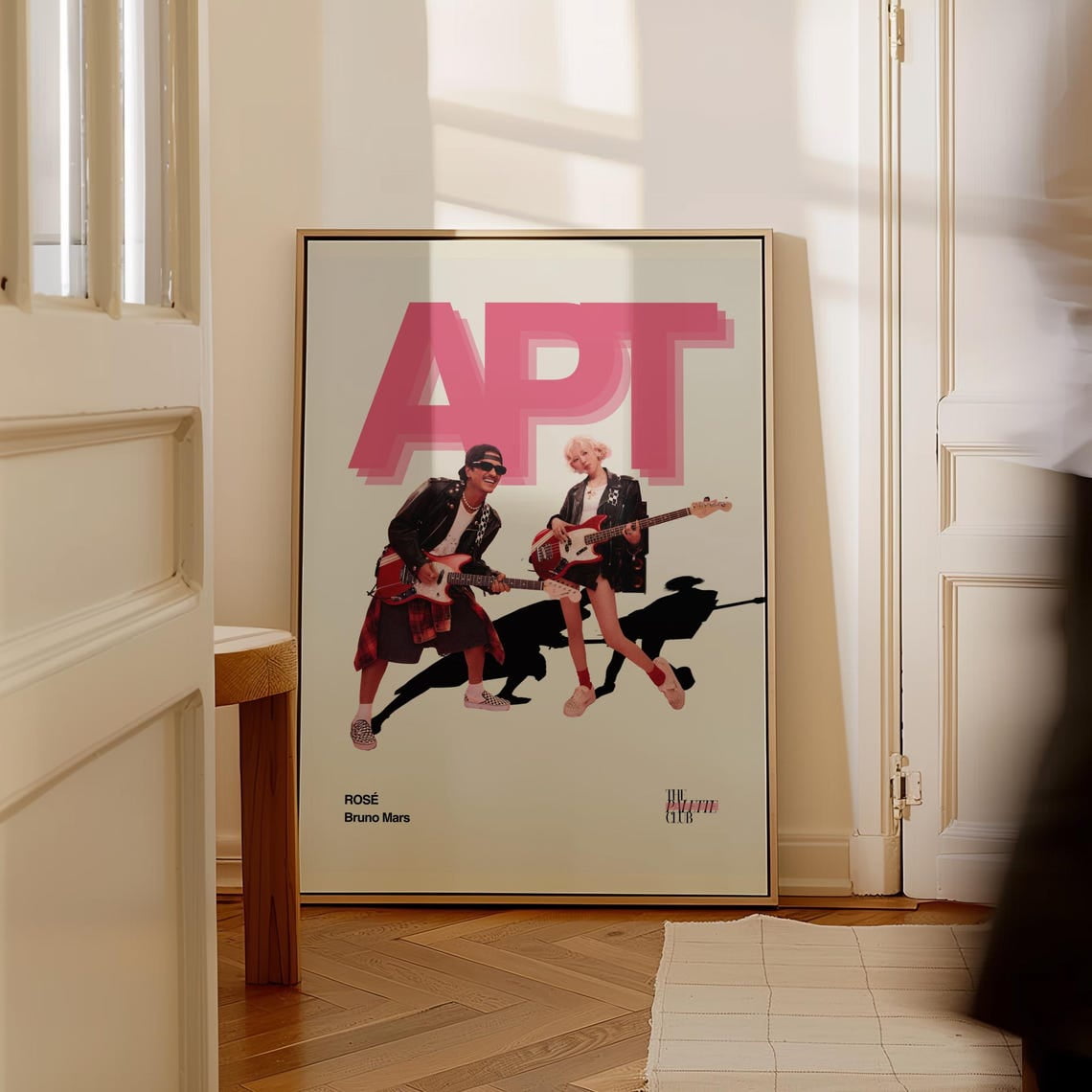 APT ROSE & Bruno Mars Poster, "아파트" Mid-Century Modern Poster ...