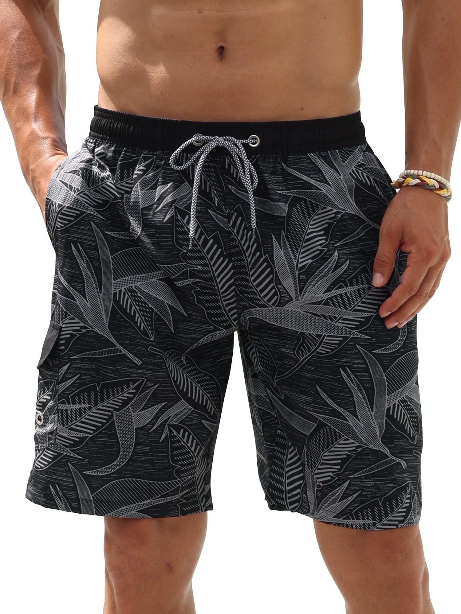 APTRO Mens Swim Trunks 9'' Mesh Liner Quick Dry Swim Shorts Board ...