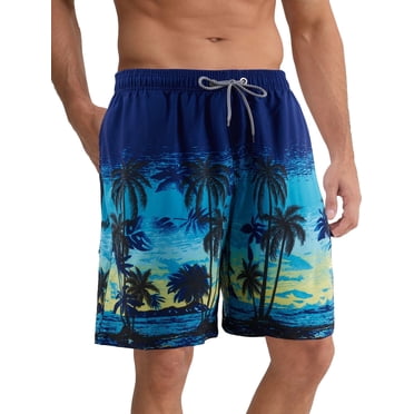 NEFF Men's Blue Ducky Peace Sign Daily Hot Tub Board Shorts for ...