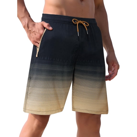 APTRO Mens Swim Trunks 9 inch Bathing Suit With Zipper Pockets Quick ...