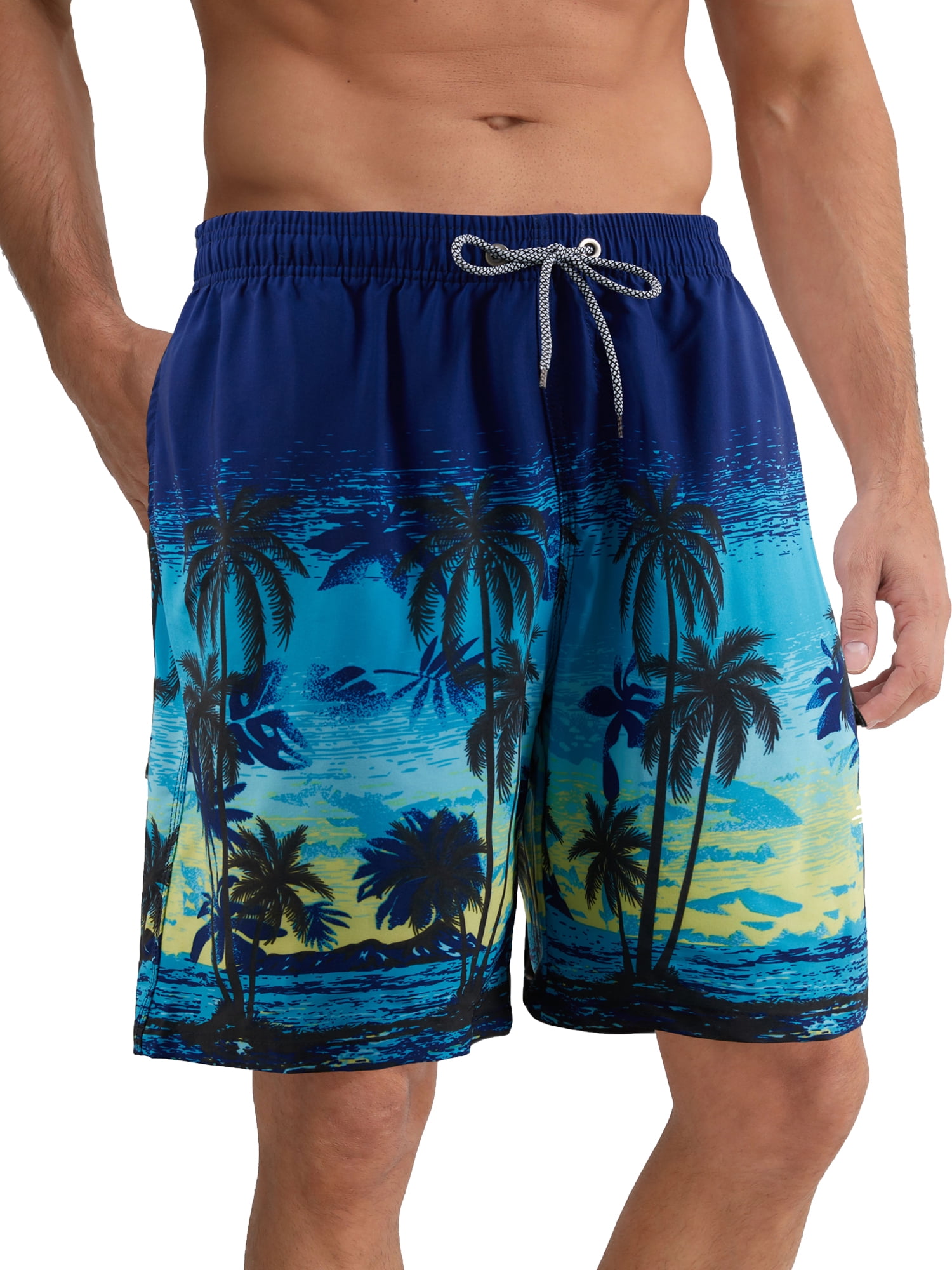 APTRO Men's Quick Dry Swim Trunks with Mesh Lining, Drawstring Waist ...