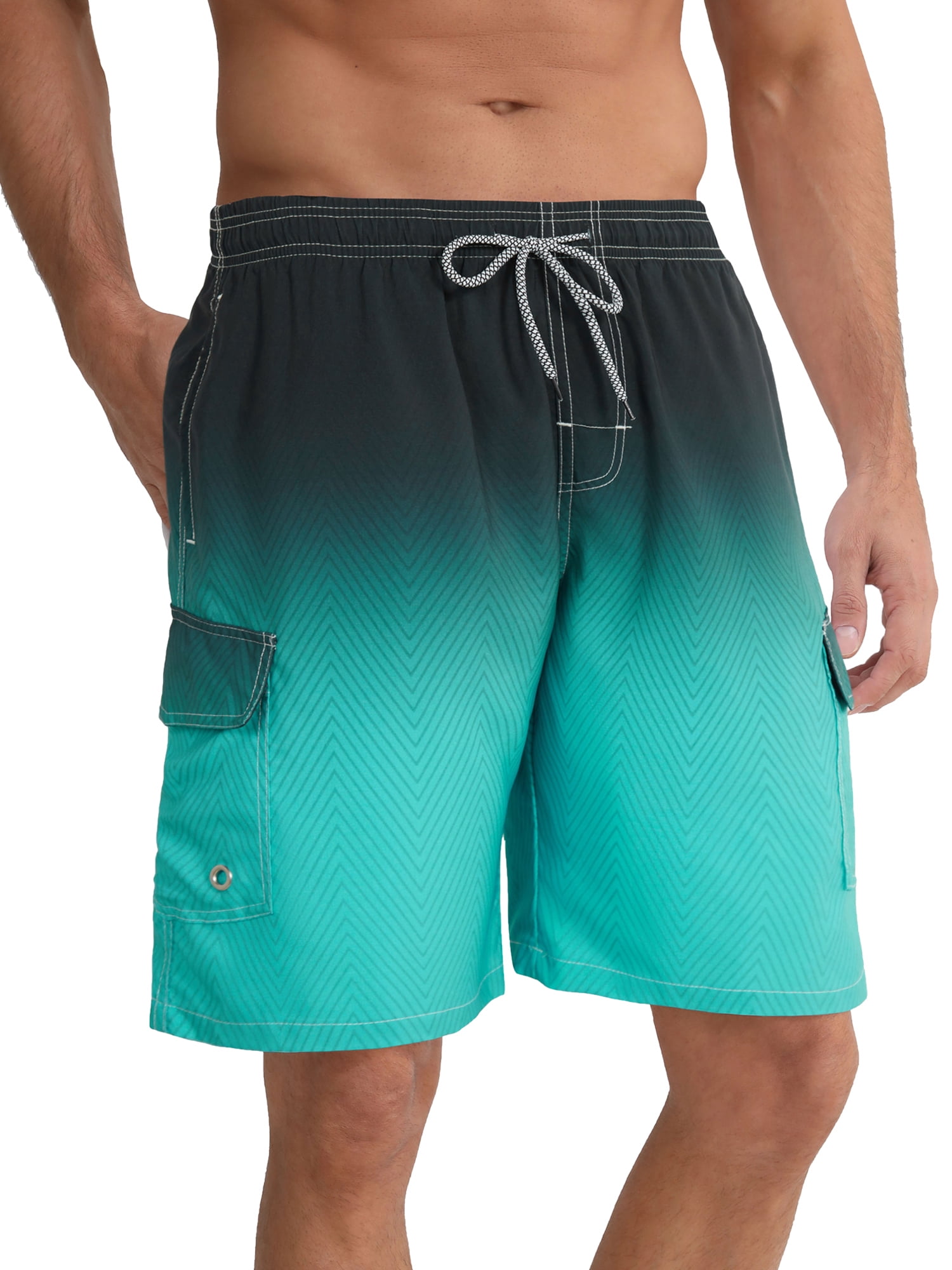 APTRO Men's Quick Dry Swim Trunks with Mesh Lining, Drawstring Waist ...