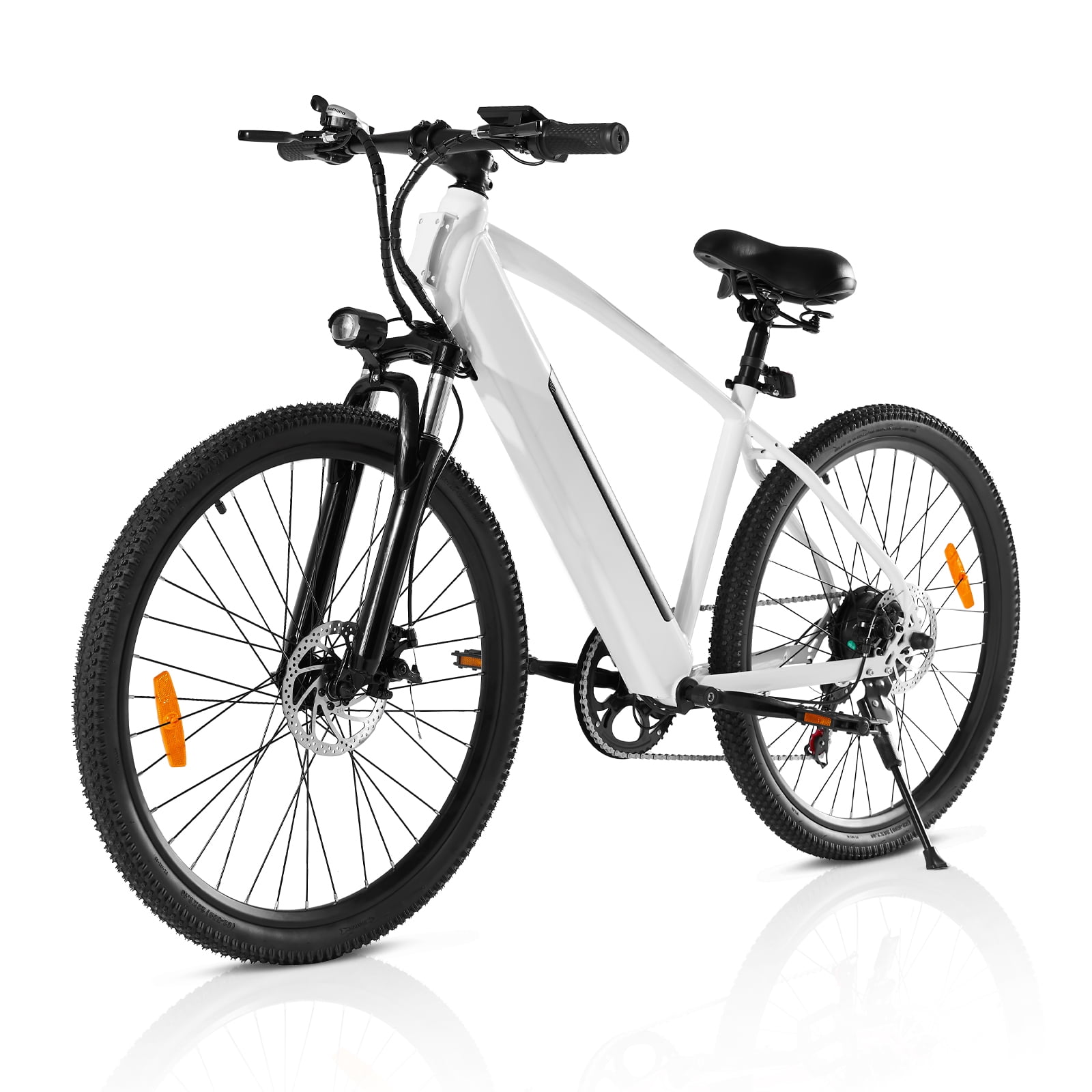 APYEAR 26" White Electric Bike for Adults, Electric Bicycle 432Wh ...