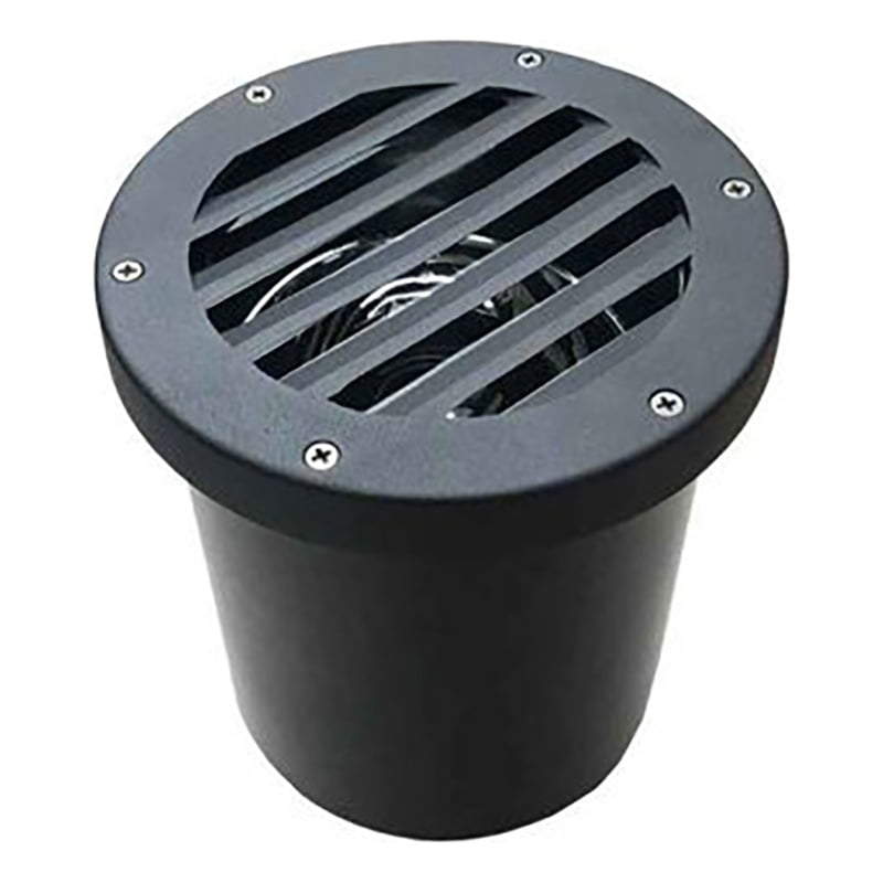AQ Lighting 120V Metal Well Light with Louvered Grill Cover Landscape ...