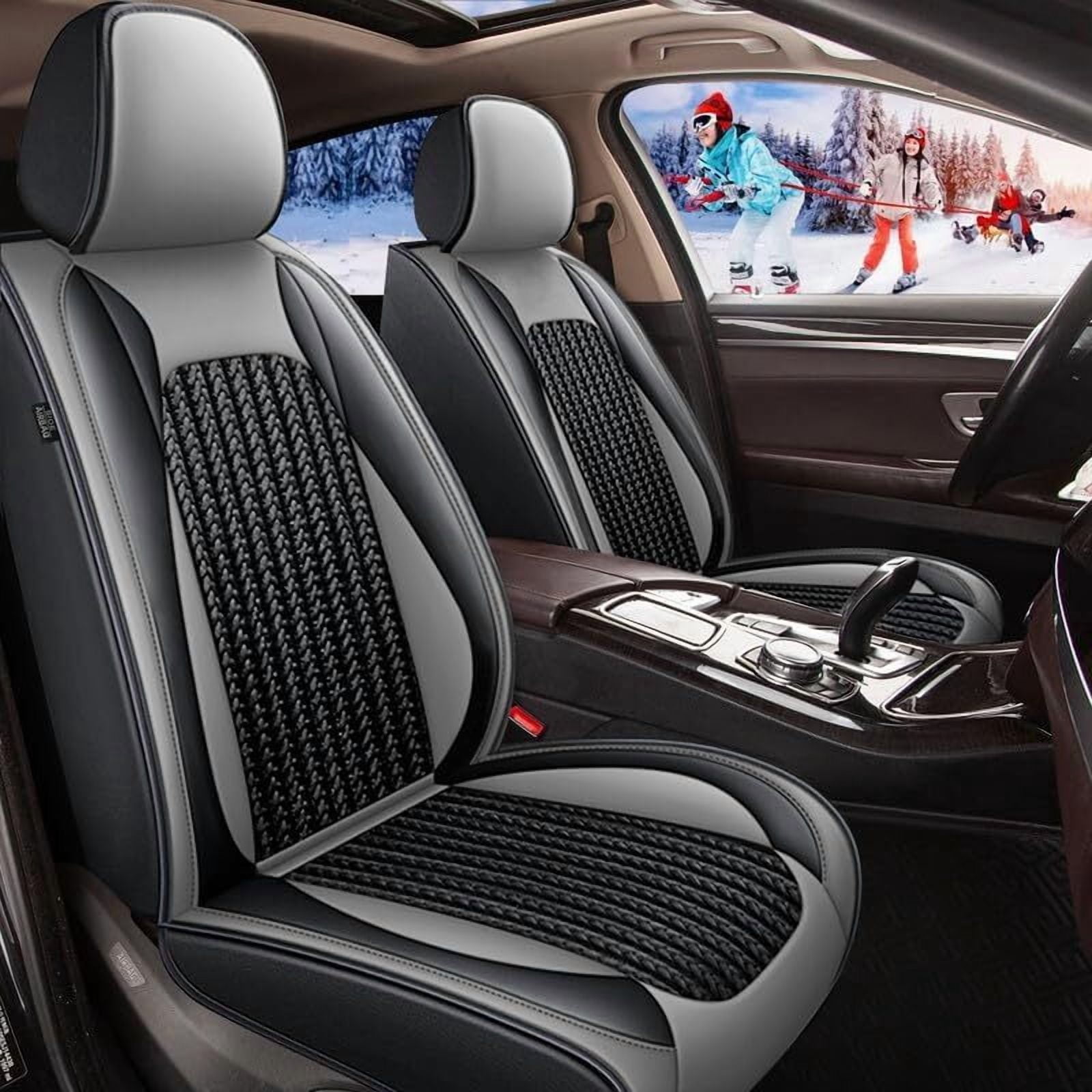 AQBDDBQ Car Seat Covers Full Set Fit for Ford Fiesta 2011-2019 Black ...