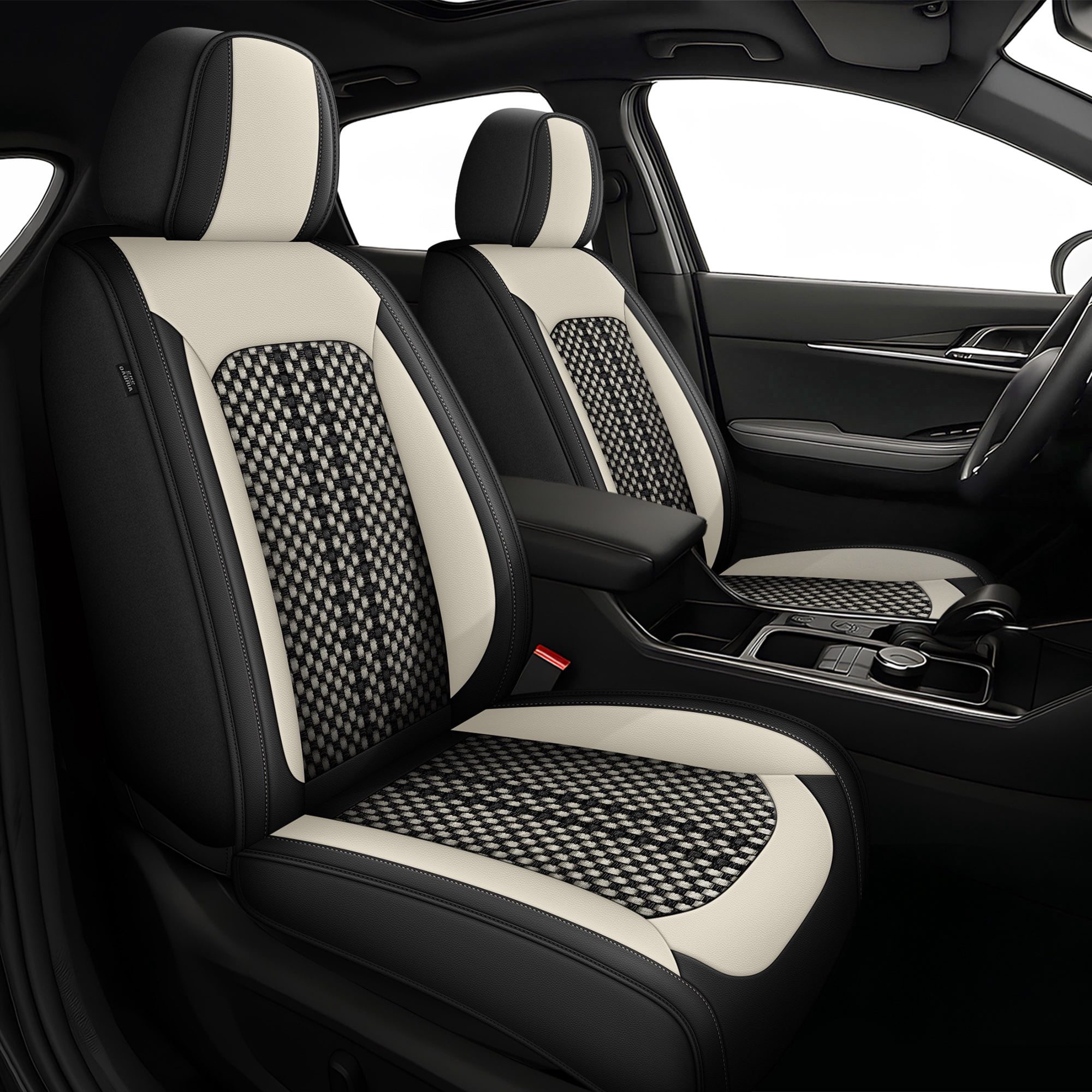 AQBDDBQ Front Car Seat Covers for Toyota Prius C 2012-2016 Leather Ice ...