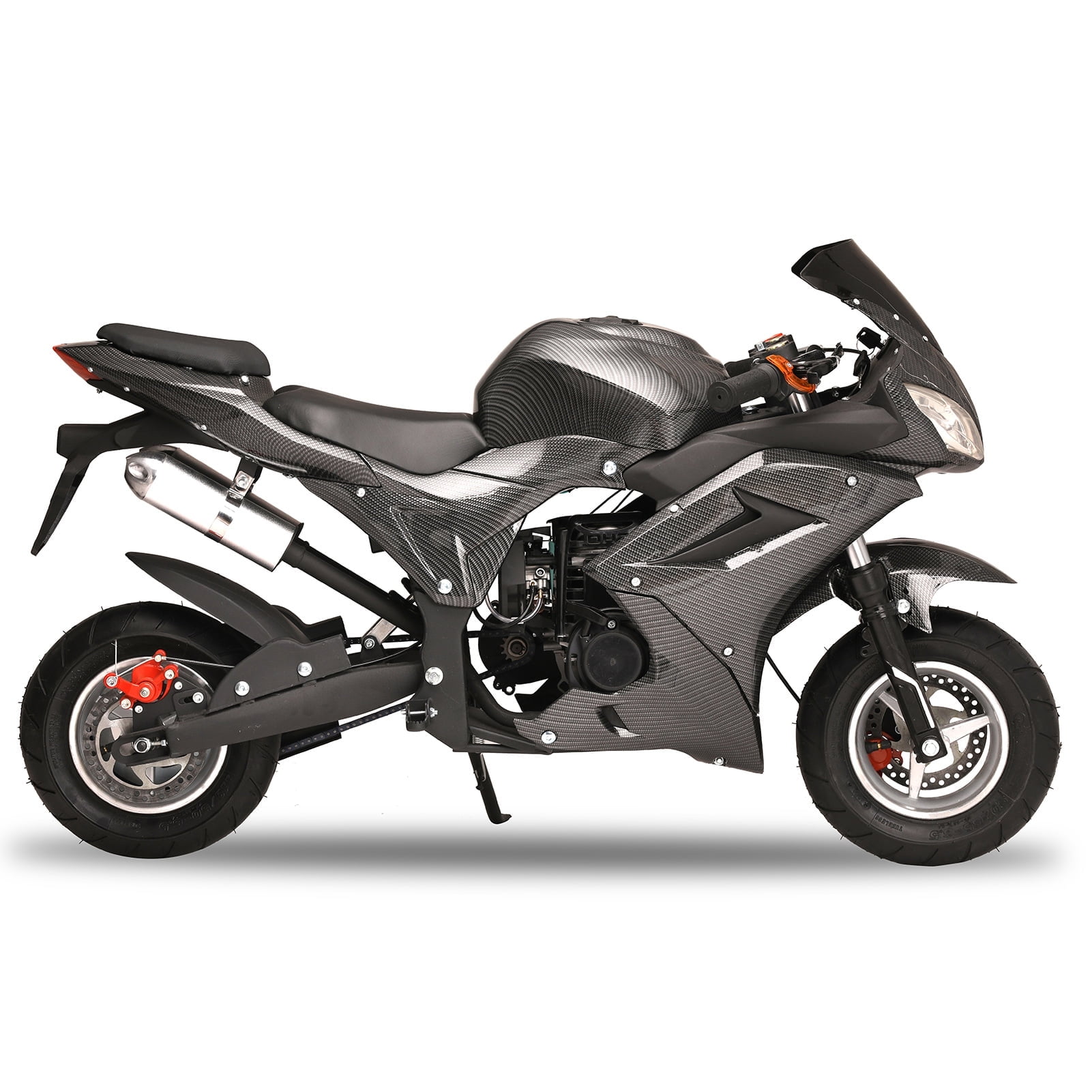 AQCW 49cc 4-Stroke Pocket Rocket Motorcycle, Gas Tank Mini Motorbike ...