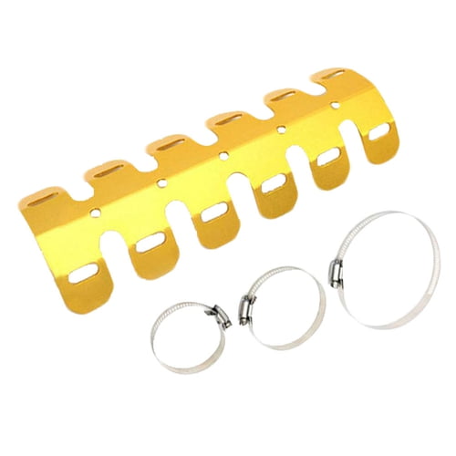 AQCW Motorcycle Exhaust Muffler Pipe Protector Metal Heat Shield Cover ...
