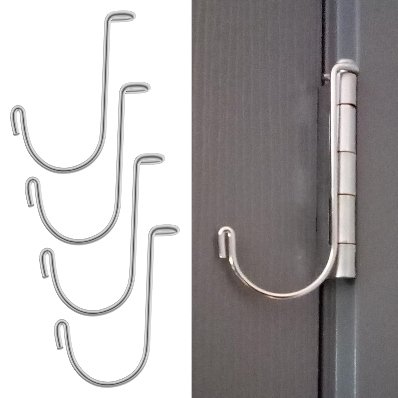 AQDD 4 Pack Door Pin Hinge Hanger Over The Door Hooks Renter Friendly ...