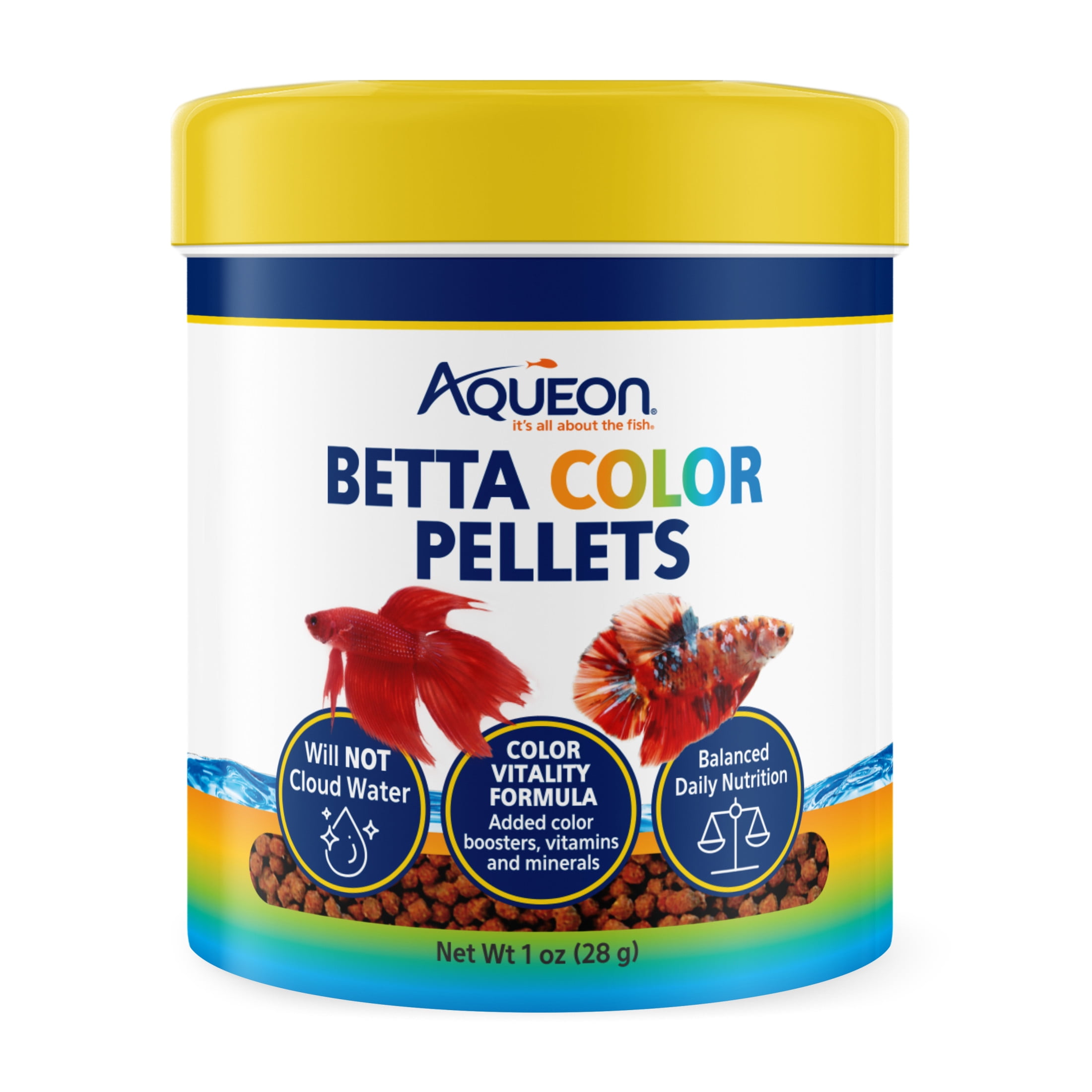 Aqueon Betta Color Pellet Food 1 Ounce - Walmart.com