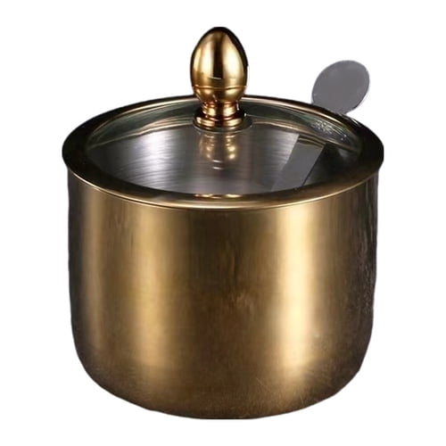 AQFZ 1/2/3Pcs Seasoning Jar Stainless Steel Sugar Container with Glass ...