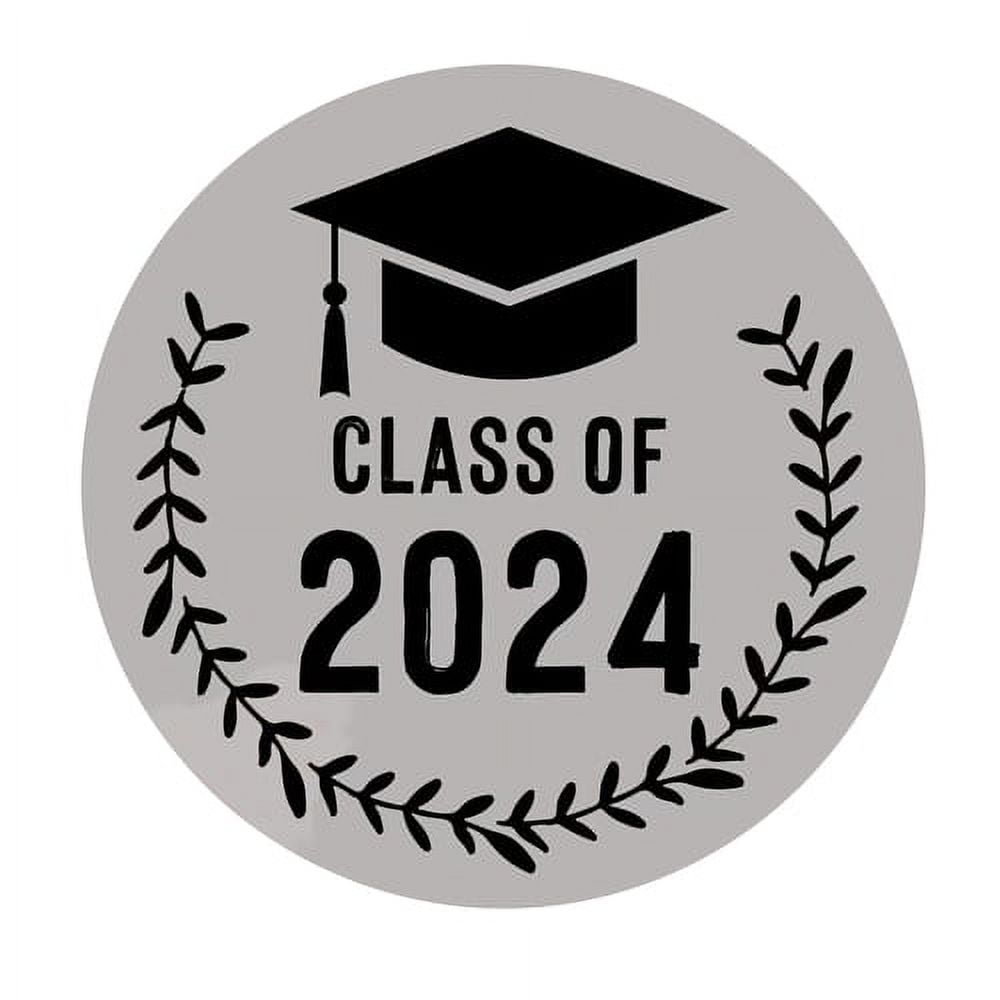 AQFZ 100Pcs Graduation Stickers Transparent Gold Foil Envelope Seals ...