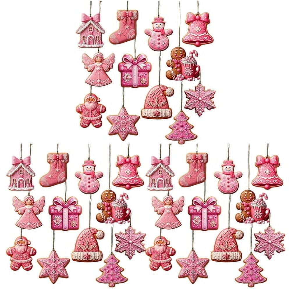 AQFZ 12/24/36Pcs Christmas Wooden Hanging Decoration Xmas Tree Hanging ...