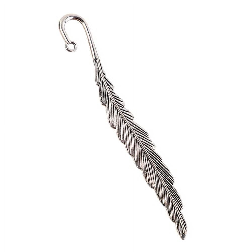 AQFZ 2Pcs Feather Bookmark Metal Book Mark Page Reading DIY Gifts ...