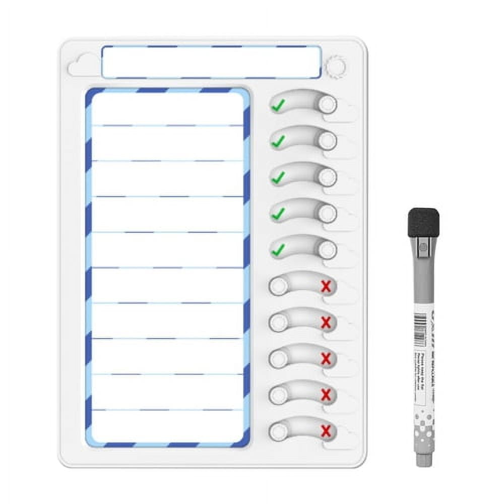 AQFZ 2Pcs/Set Kids Multiple Erasable Chore Chart 10 Sliding Buttons ...