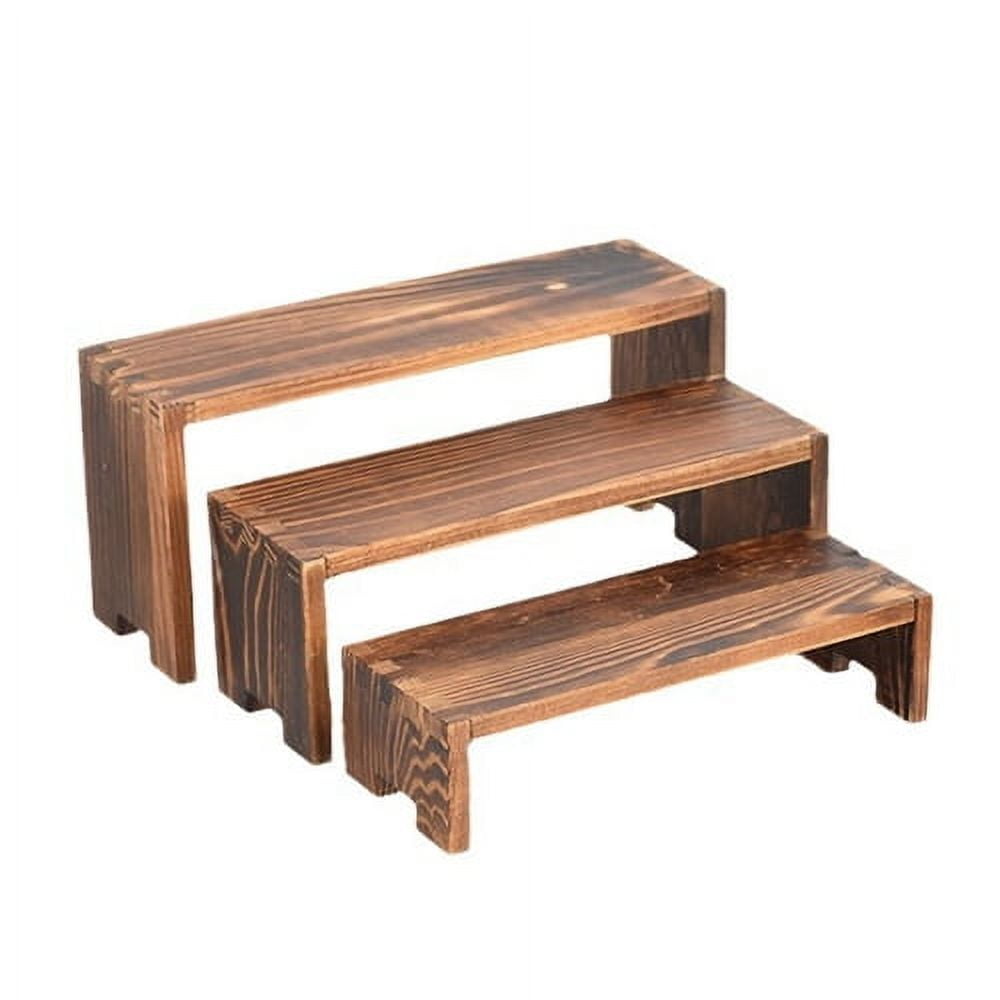 AQFZ 3-Piece Display Stand Wood Risers Rustic Display Risers ...